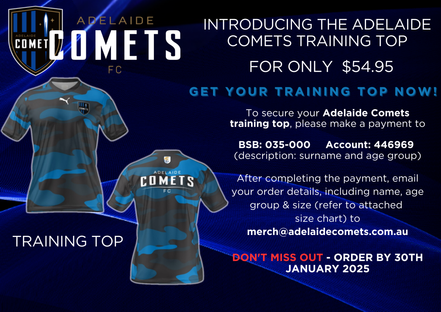 Adelaide Comets Training Top – Adelaide Comets FC